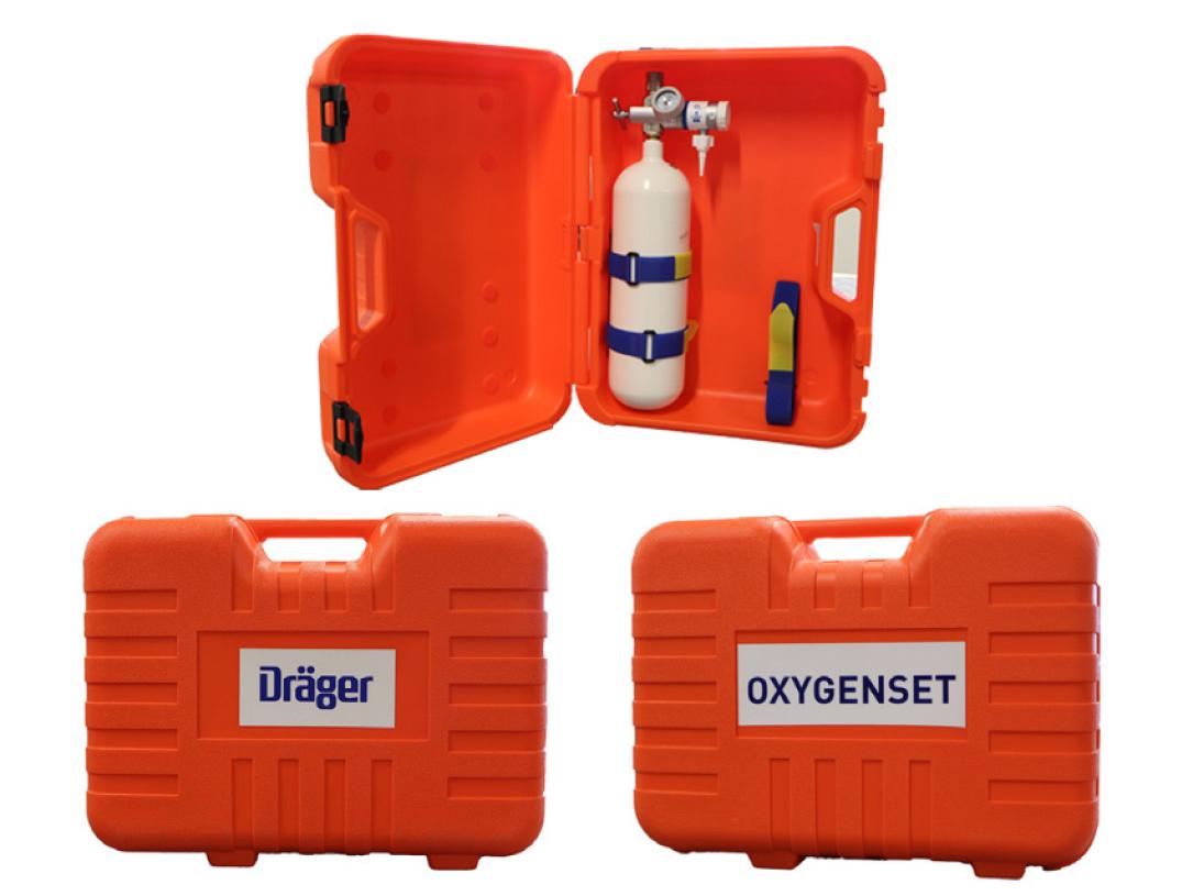 Dräger Oxygen Case Excl. 2 Ltr. Cylinder, RPV Valve / Pin Index ...